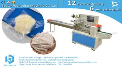 China Horizontal flow pack machine for 70mm height food pouch packaging BST350 for sale