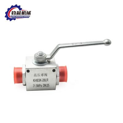 China Gas/water/olie-medium hoge druk hydraulische kogelklep KHB3K-28LR met interne draad Te koop