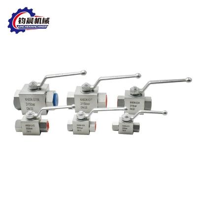 China Gas/water/olie-medium hoge druk hydraulische kogelklep KHB3K-28LR met interne draad Te koop