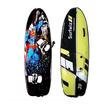 Cina Logo personalizzato Blue Penguin surfboard con fibra di carbonio e motore a due tempi da 110cc in vendita