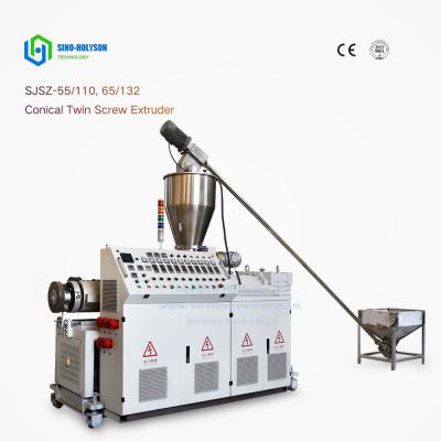 China Sinohs CE ISO SJZ-55/110 Plastic Conical Twin Screw Extruder Machine, Big Promotion for sale