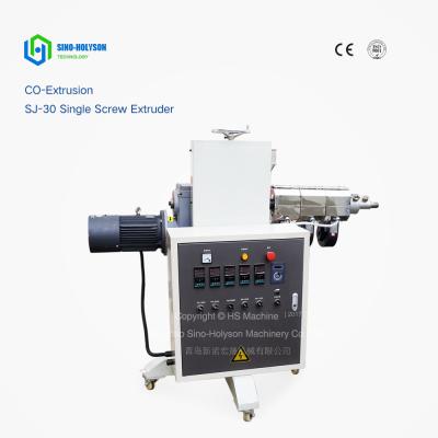 China Sinohs CE ISO9001 SJ-30 PP PE PPR PVC Single Screw Plastic Mark Line Co-Extrusion Extruder for sale