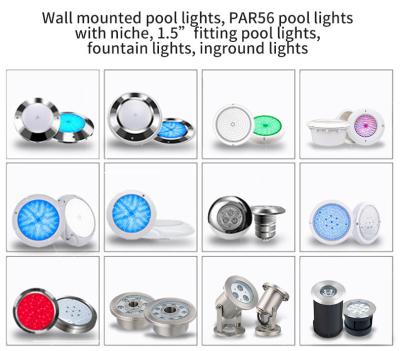 Cina Luci subacquee dello stagno di acciaio inossidabile, lampada della piscina di RGB Inground in vendita