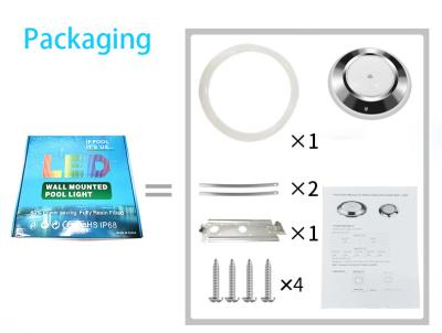Cina luce fissata al muro RGB 230MM bianchi freschi dello stagno di 35W 18W 316LSS LED in vendita