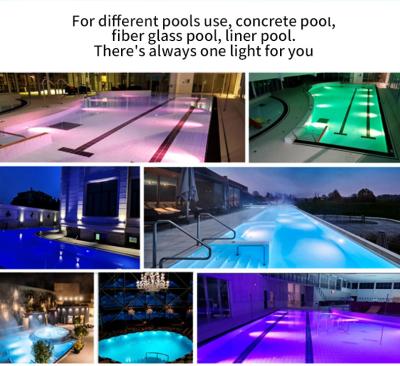 China Wall Mounted 160MM Swimming Pool Lights , Resin Filled RGB LED Pool Lights for sale