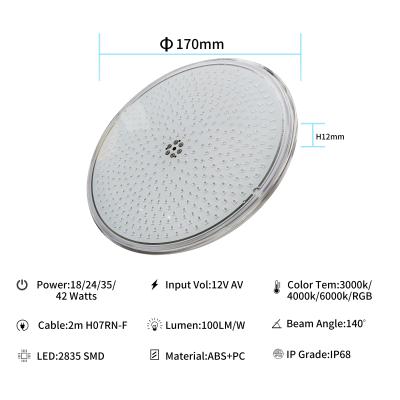 China RF-003B-252 LED PAR56 RGB Slim Pool Lights IP68 For Astral for sale