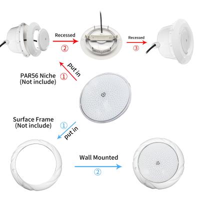 Cina La resina ha riempito la luce cambiante multicolore dello stagno RF-003B-333 di RGB in vendita