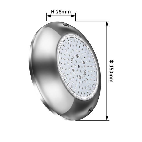 316LSS Underwater Surface Mount Pool Light 6W 10W 15W Multicolor