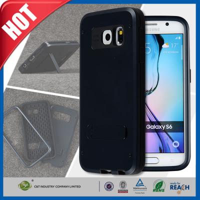 Cina Casi del telefono cellulare della galassia di Kickstand per la tri protezione dell'armatura di strato della galassia S6 in vendita
