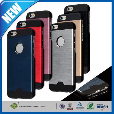 China Hard TPU iPhone 6 Plus Protective Case Brushed Plastic Double Layer for sale