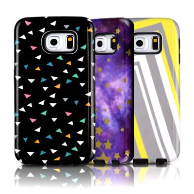 Cina Strato combinato di plastica TPU & cassa antiurto del PC duro per il bordo della galassia S6 con la spina della polvere in vendita