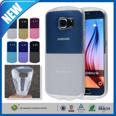 Cina Graffio trasparente esile della pelle della copertura della cassa della galassia S6 del gel TPU resistente in vendita