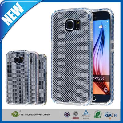 Cina Copertura trasparente del telefono della radura della cassa della galassia S6 ODM/dell'OEM TPU Samsung in vendita