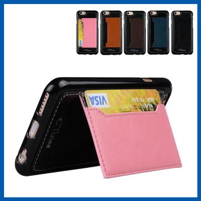 China Leather Wallet IPhone 6 Protection Cases With Stand Feature Credit Card ID Holders for sale