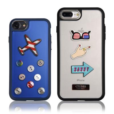 中国 3D携帯電話の装飾的なステッカーTPU豊富なIphoneの保護場合の堅いカバー 販売のため