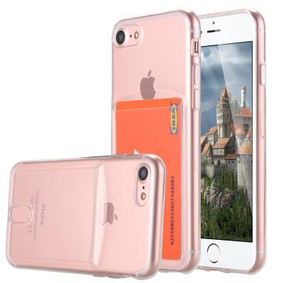 Cina Il telefono cellulare sottile ultra esile di Apple di rosa riveste il cristallo TPU con lo SGS della fessura per carta in vendita