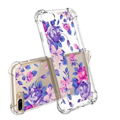 Cina Casi resistenti del telefono cellulare del PC della copertura del paraurti del graffio esile TPU del fiore per l'iPhone 7 in vendita