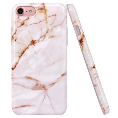 Cina Il telefono cellulare di marmo di Apple dell'oro riveste la copertura molle regolare antiurto esile della pelle di TPU in vendita