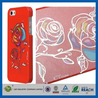 中国 金の Siliver ホイルによって Bling は Apple スナップ式の Iphone 5S の スマートフォン の裏表紙が開花します 販売のため