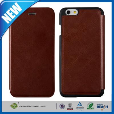 China Vintage Wallet Flip Cell Phone Leather Cases With Credit Card Slots For Iphone 6 for sale