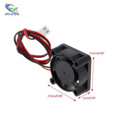 China 24V Ball Bearing 25x25x10mm Small Micro Brushless DC Cooler Cooling Fan with 2pin for sale
