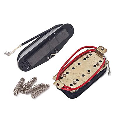 Китай Humbucker Двойная катушка пикапы керамические 6,7KΩ шея 16,3KΩ мост белый регулируемый винт продается