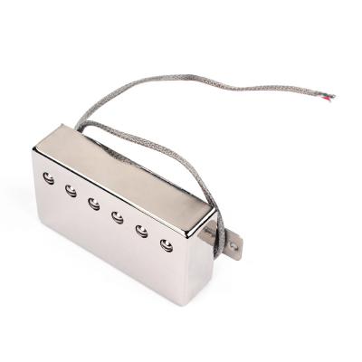 Cina Alnico 5 Humbucker Chrome Metal Pickup doppia bobina 12~13kΩ per LP Guitar Bridge Vintage in vendita