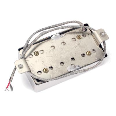 Cina Alnico 5 Humbucker Chrome Metal Pickup doppia bobina 12~13kΩ per LP Guitar Bridge Vintage in vendita