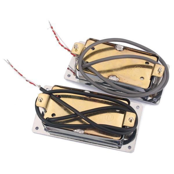 Quality Alnico 5 Humbucker Pickup Set Dual Coil H Style Pickups Chrome 9~10K Output LP for sale