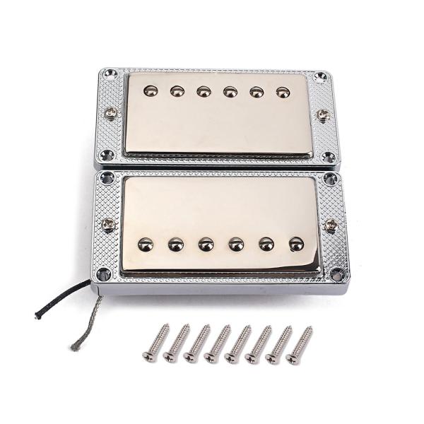 Quality Alnico 5 Chrome Metal Pickup Dual Coil Closed Mini Humbucker for LP Guitar Bridge for sale