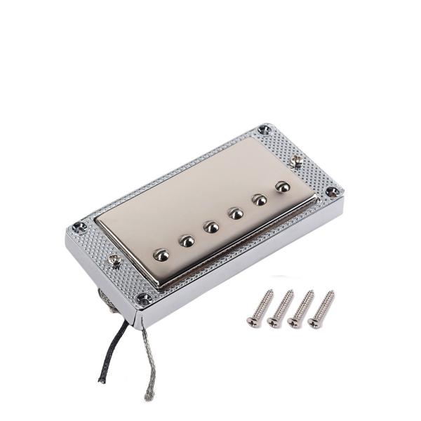 Quality Dual Coil Closed Mini HumbuckerAlnico 5 Chrome Metal Pickup For LP Guitar Bridge for sale