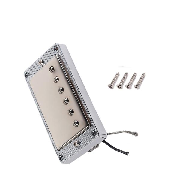 Quality Dual Coil Closed Mini HumbuckerAlnico 5 Chrome Metal Pickup For LP Guitar Bridge for sale