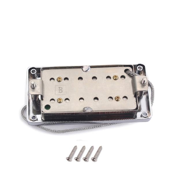 Quality Dual Coil Closed Mini HumbuckerAlnico 5 Chrome Metal Pickup For LP Guitar Bridge for sale