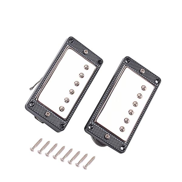 Quality Alnico 5 Chrome Metal Humbucker Pickup Double Coil 13~14kΩ For LP Guitar With Screws Vintage for sale