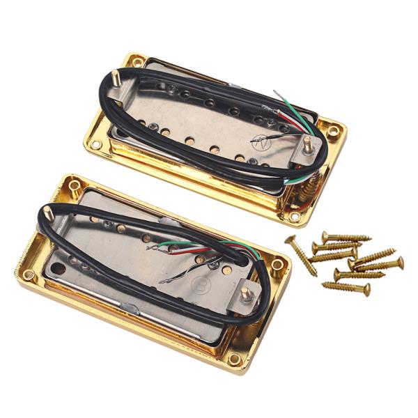 Quality Mini Humbucker Pickup Double Coil Chrome Gold N14k/B15.2k For Lp Electric for sale