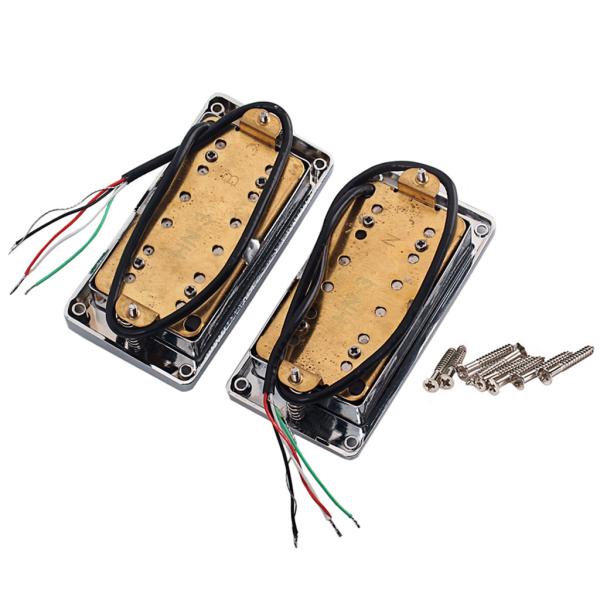 Quality Mini Humbucker Pickup Double Coil Pickups Metal Cover Adjustable Pole-Piece LP for sale