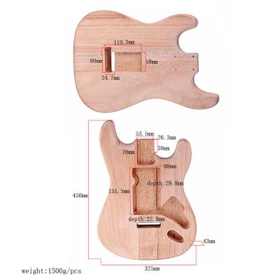 Cina Legno di acero massello Corpo di basso non finito per Strat ST Guitar DIY Parts Polished in vendita