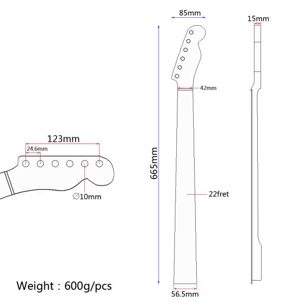 Quality Length 665MM Replacement Guitar Neck For Fender TL Tele Guitar for sale