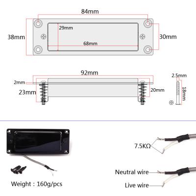 Cina Mini Humbucker Pickup Kit Doppia bobina Resistenza 7.5k in vendita
