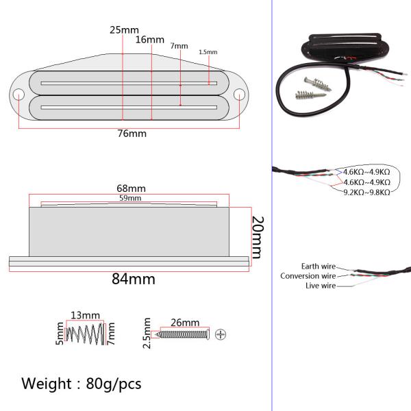 Quality Hot Twin Blade Single Coil Guitar Pickup Ceramic Stratocaster Guitar Pickups for sale
