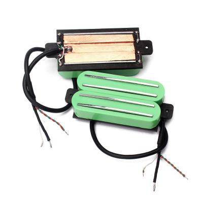 China Keramische magneet Dual Rail Humbucker Pickup 9KΩ N/M 18 KΩ/B ABS Groene hoes Te koop