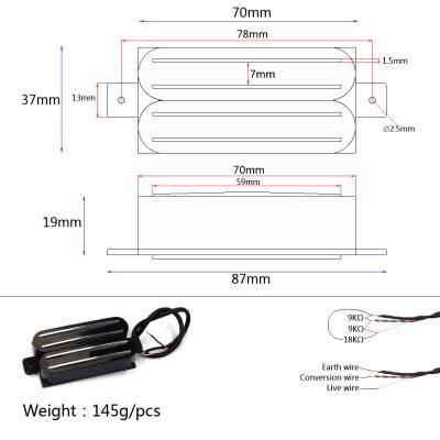 Cina TL Gibson Guitar Hot Rail Humbucker Pickup Set N9K/B18K Montaggio diretto in vendita