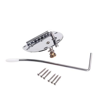 China Chrome Guitar Tremolo Bridge Tailpiece For Mustang Jazzmaster Guitar Repaclement Guitar Bridge Te koop