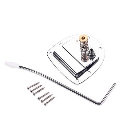China Chrome Guitar Tremolo Bridge Tailpiece For Mustang Jazzmaster Guitar Repaclement Guitar Bridge Te koop