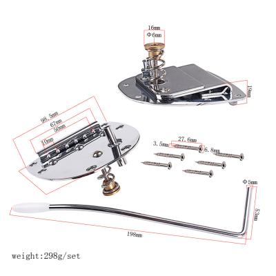 China Chrome Guitar Tremolo Bridge Tailpiece For Mustang Jazzmaster Guitar Repaclement Guitar Bridge Te koop