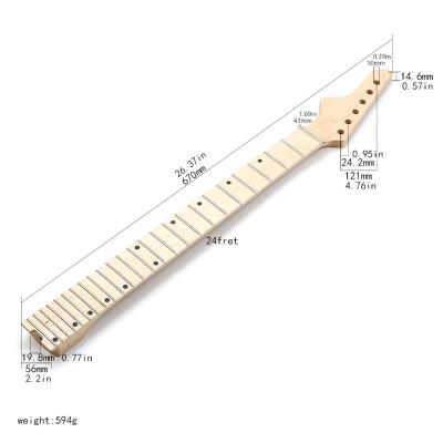 Cina 6 corde Acero Jazz Bass Chitarra collo 24 Fret Finitura satinata Chitarra elettrica collo sostitutivo in vendita