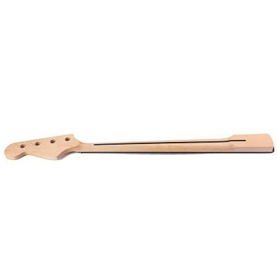China Bass Guitar Neck Maple 21 Frets With White Dot Inlay 34.33 Inch Replacement Guitar Neck for sale