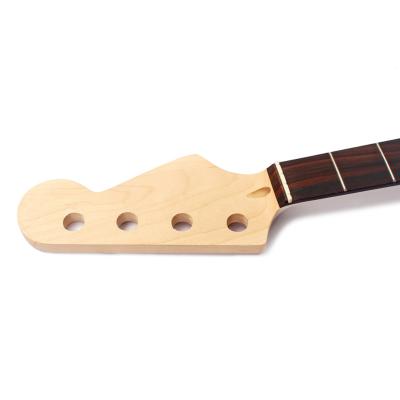 中国 Bass Guitar Neck Maple 21 Frets With White Dot Inlay 34.33 Inch Replacement Guitar Neck 販売のため
