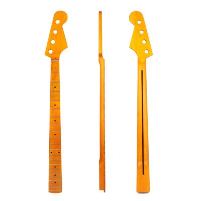 Cina Matte Finish Bass Neck Adjustable Truss Rod Maple Bass Guitar Necks 21 Frets in vendita