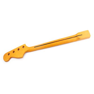 中国 Electric Bass Guitar Neck Gloss Finish 20 Fret Maple Wood Bass Guitar Neck Adjustable Truss Rod 販売のため